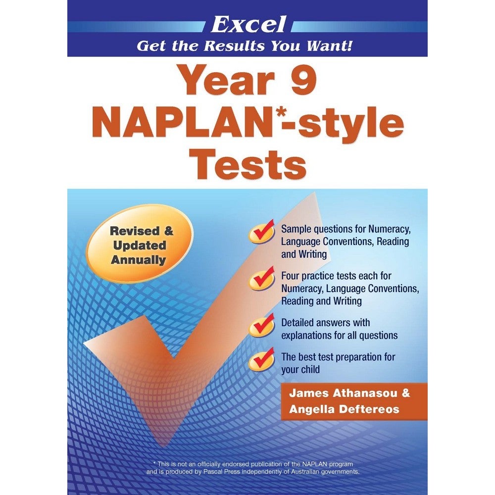 Excel NAPLAN*-style Tests Year 9 | North Shore Shop