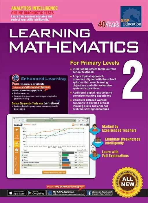 Learning Mathematics for Primary 2 + Geniebook | North Shore Shop